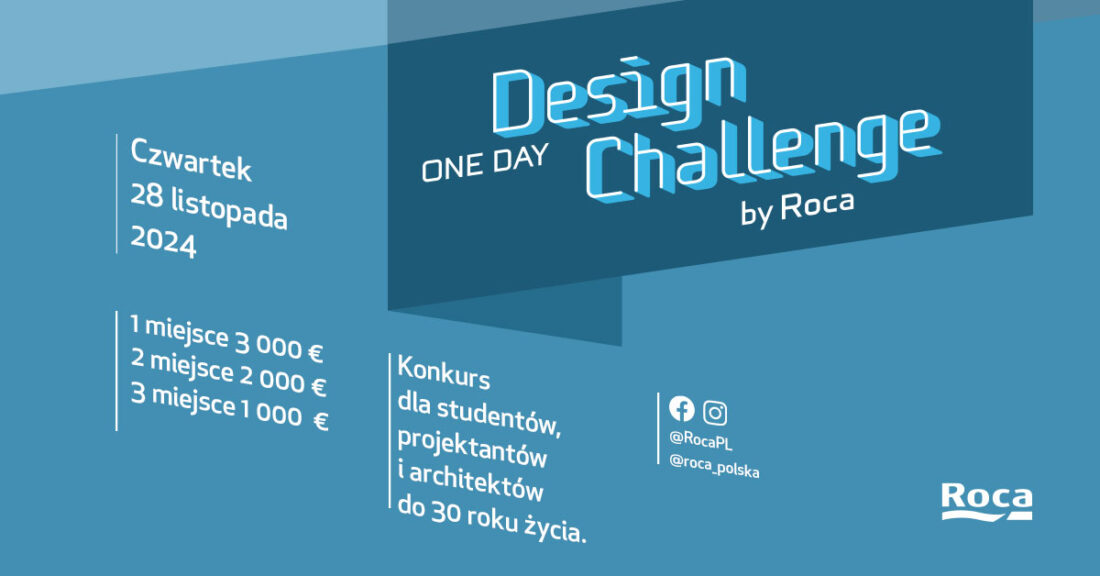 „Roca One Day Design Challenge” 2024 – wystartowała polska edycja konkursu!
